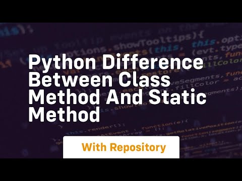 python difference between class method and static method