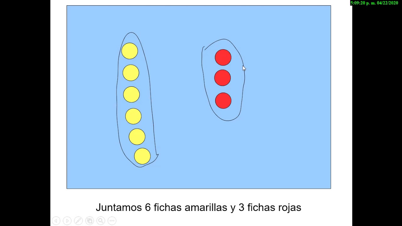 suma y resta de enteros con fichas de colores