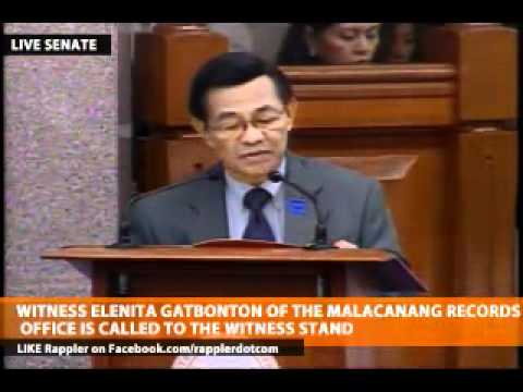 Malacanang records officer testifies