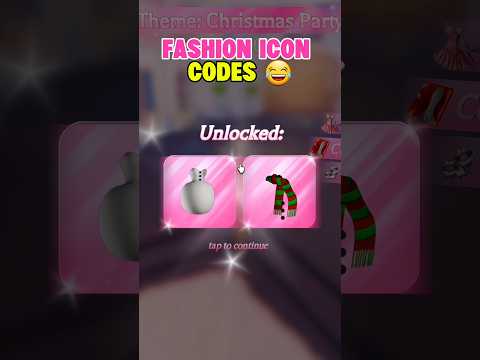DRESS TO IMPRESS ALL CODES FOR FASHION ICON ???? #roblox #dresstoimpress #dti