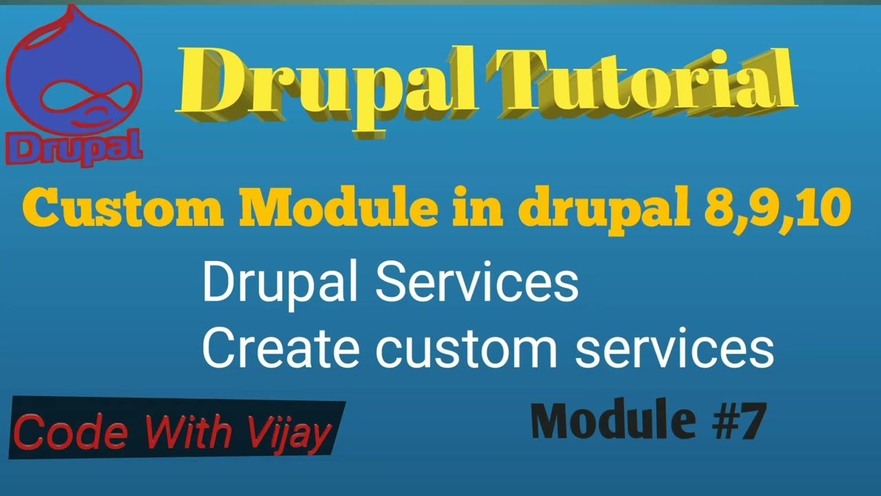 Create Custom Services Drupal 10 @codewithvijay7325