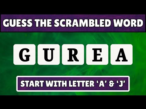 Can You Solve This Scrambled Word (Starts with A and J) | Quiz World Sunita