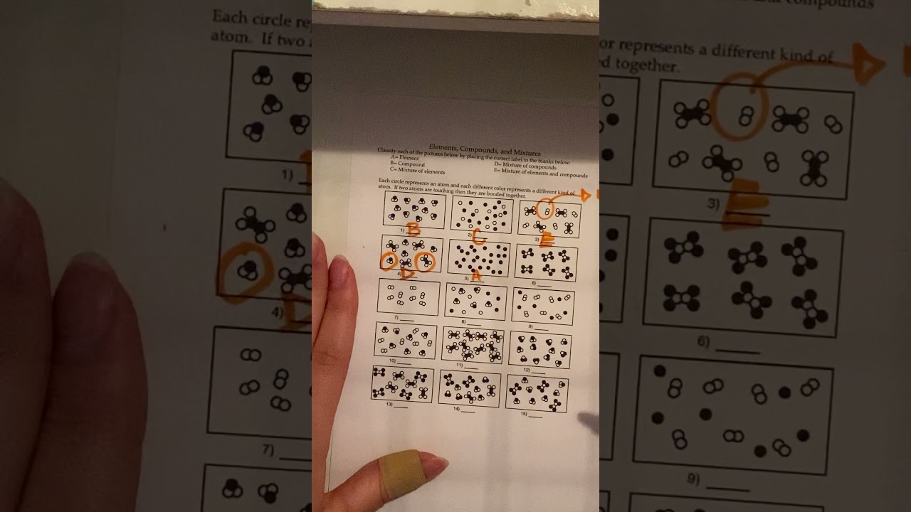 Classifying Matter and Practicing on Worksheet