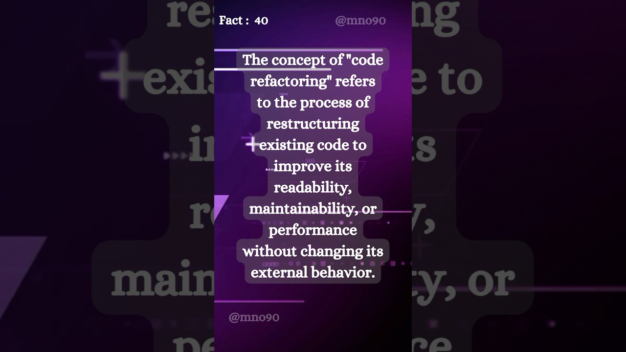 Code refactoring..!!! #coding #facts #coding #programming #coderefactoring