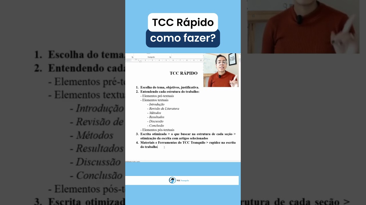 TCC Rápido #tcc #monografia #universitario #faculdade