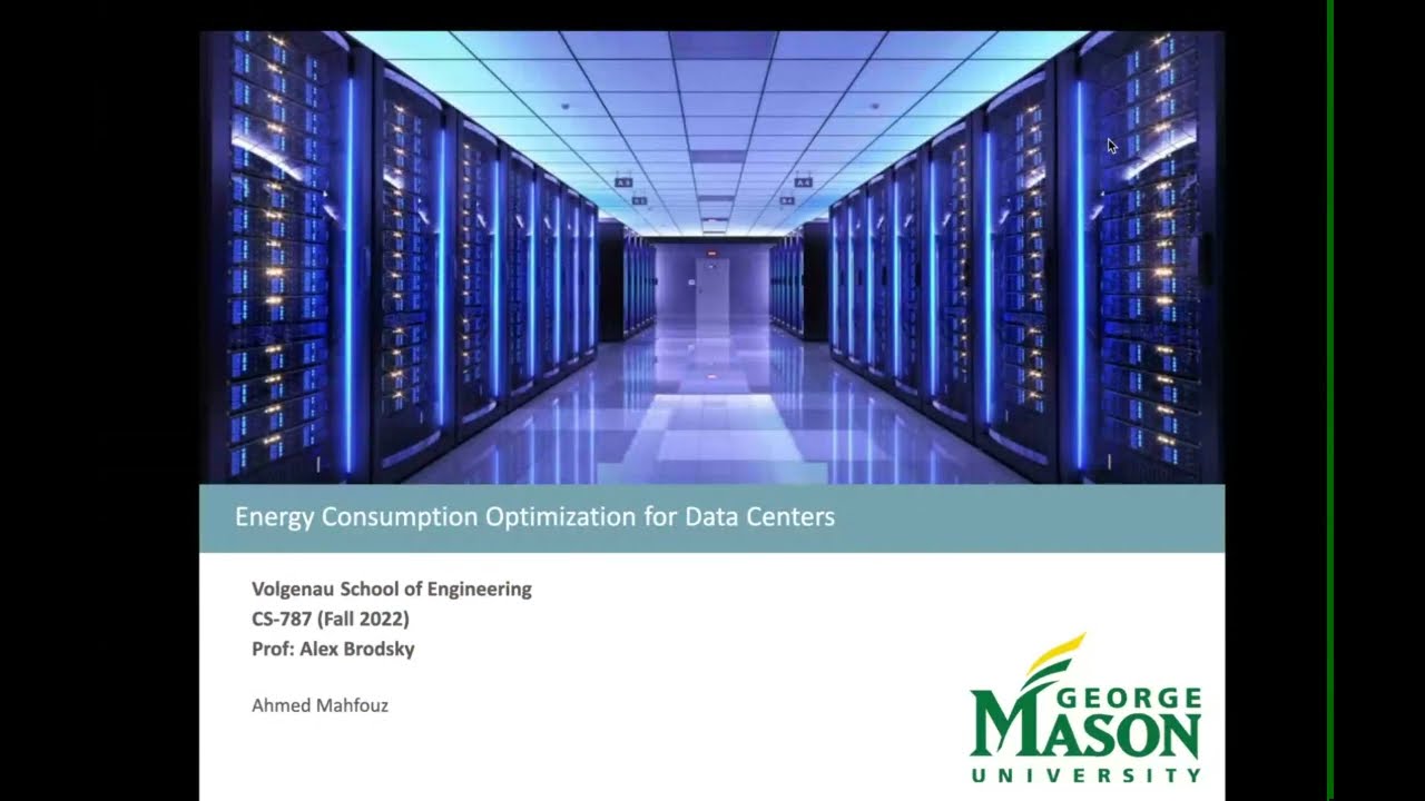 GMU - CS787 - Energy Consumption Optimization for Data Centers