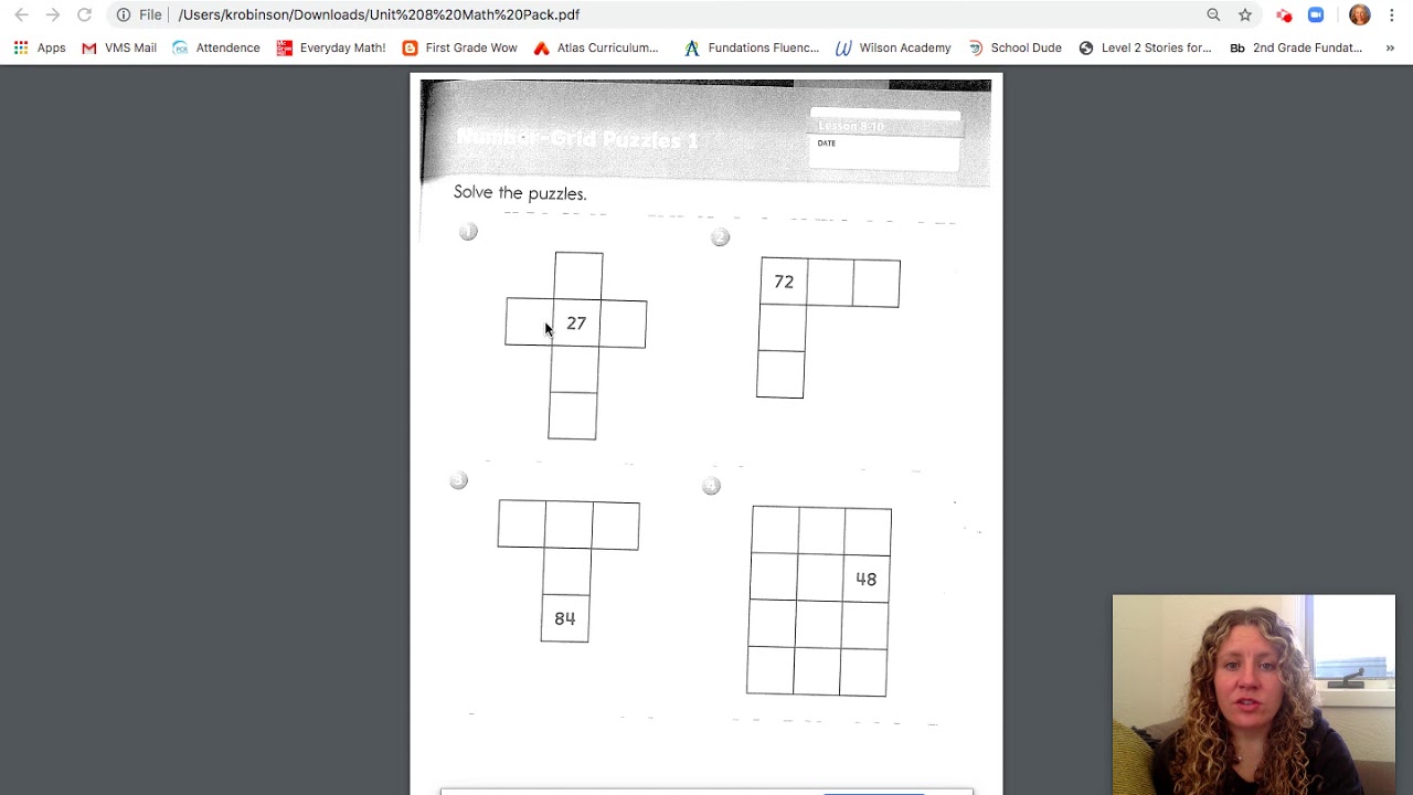 Everyday Math: Number Grid Puzzles