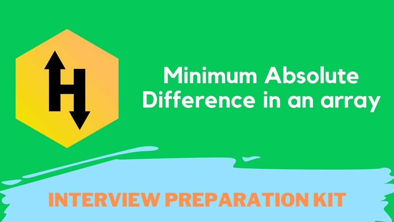 HackerRank Minimum Absolute Difference in an array solution in Python | Interview Preparation Kit