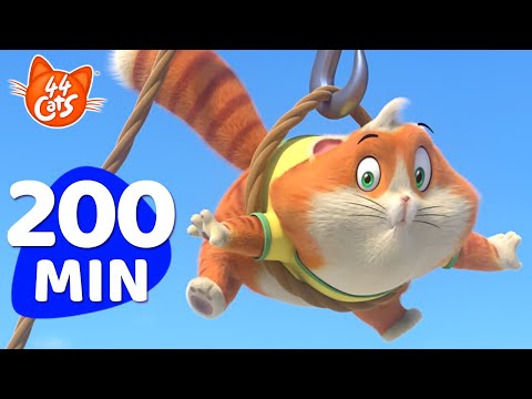44 Cats Full Episodes | 200 MINUTES | Meow Alert, Meatball is in trouble 🙀💨