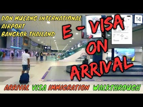 DON MUEANG INTERNATIONAL AIRPORT, BANGKOK, THAILAND || VISA ON ARRIVAL, IMMIGRATION, WALKTHROUGH