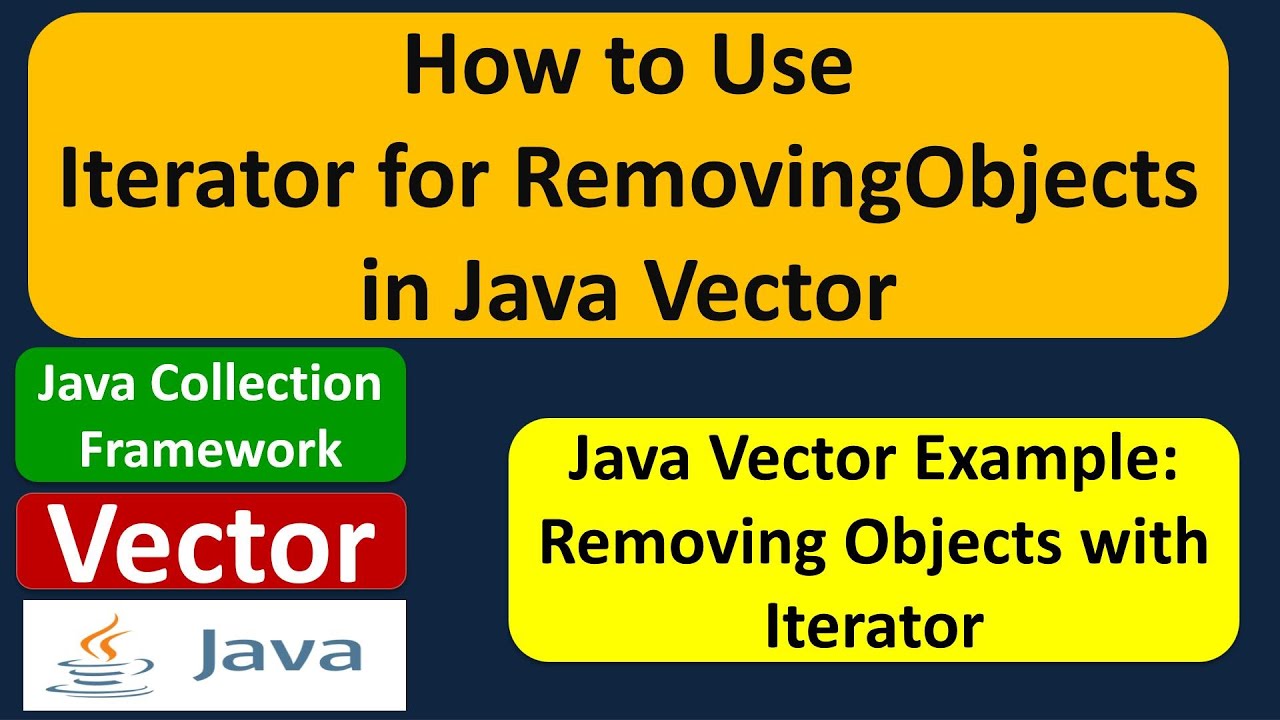 How to Use Iterator for Removing Objects in Java Vector | Java Collection Framework