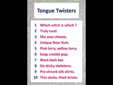Spoken English | Tongue Twisters