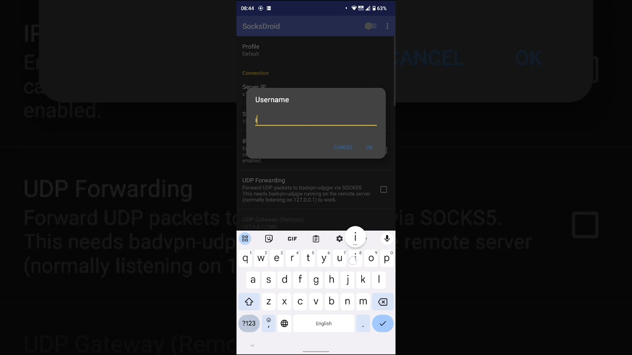 How to connect Android to any proxy via Socksdroid: route all traffic through proxy.