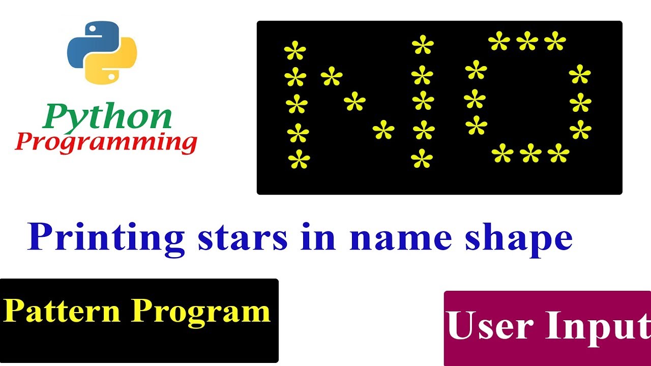 Python Pattern Programs - Printing Names Using Stars 