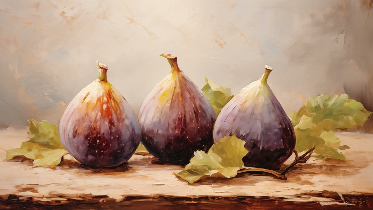 Free Frame TV Art Vintage Still Life Figs Oil Painting Screensaver Wallpaper | by ARTEDYA