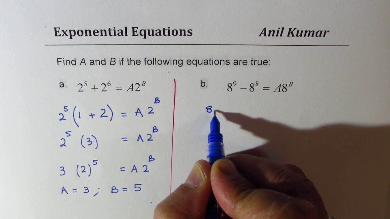 Tricks to Solve Exponential Equation by Factoring