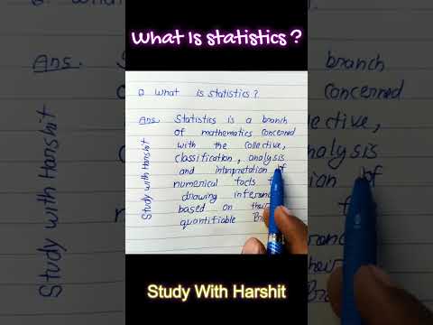 Que 1 what is statistics // BCA Sem 3 Elements of statistics
