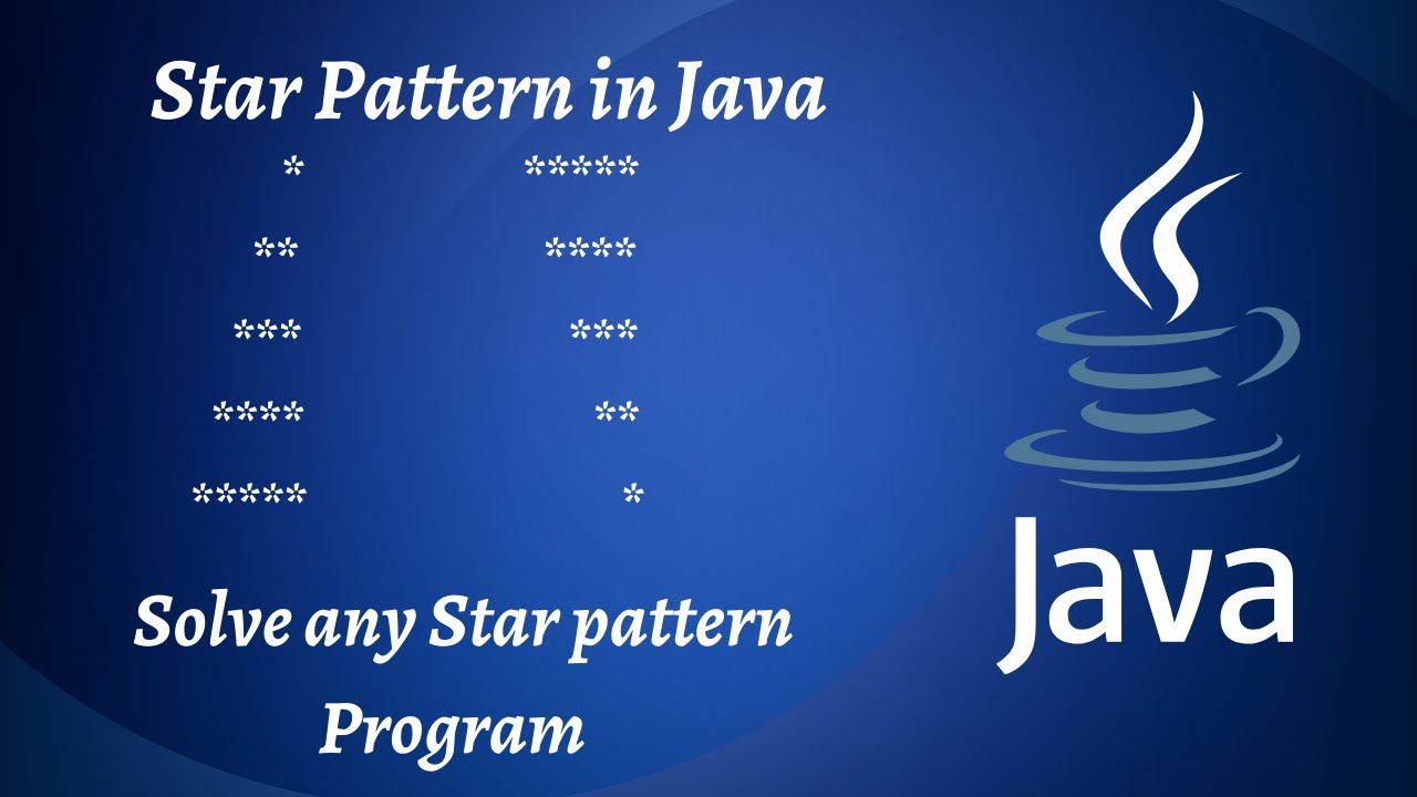 Star Pattern Programs in Java | codergoodlife