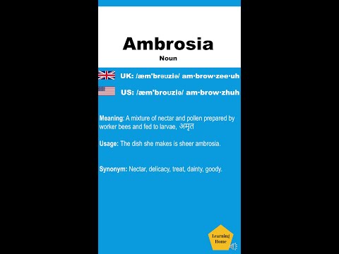 Ambrosia meaning pronunciation and synonyms #Shorts