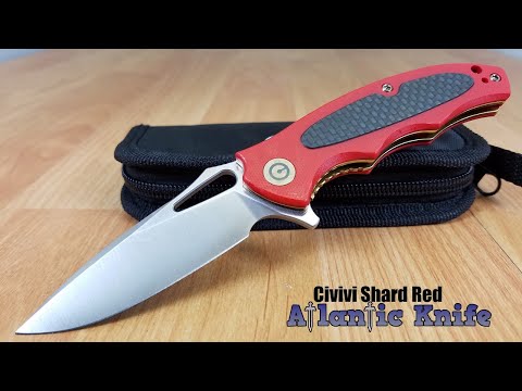 CIVIVI SHARD LINERLOCK RED G10 FOLDING KNIFE 806D