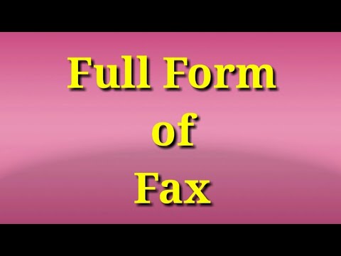 Fax full form?