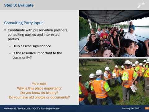 Section 106: TxDOT’s Four-Step Process - What happens during the historic preservation process?