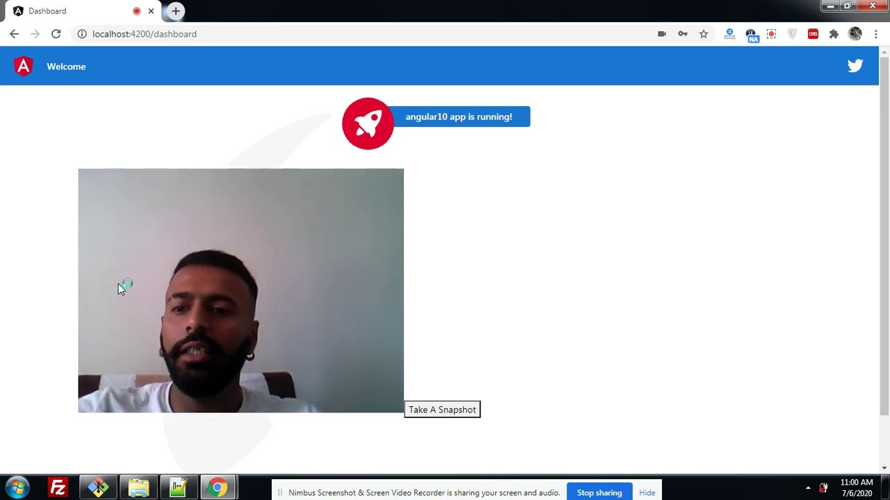 How to access webcam into our angular 12 application?