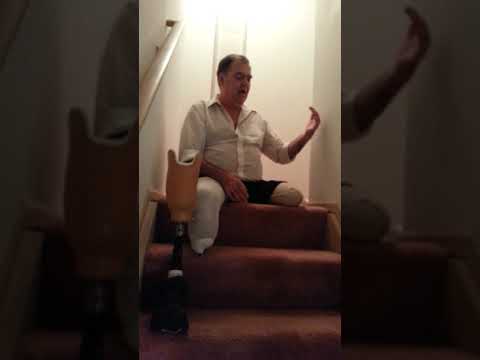 102 How to put on BKA prosthesis using stairs and why AKA amp pin system