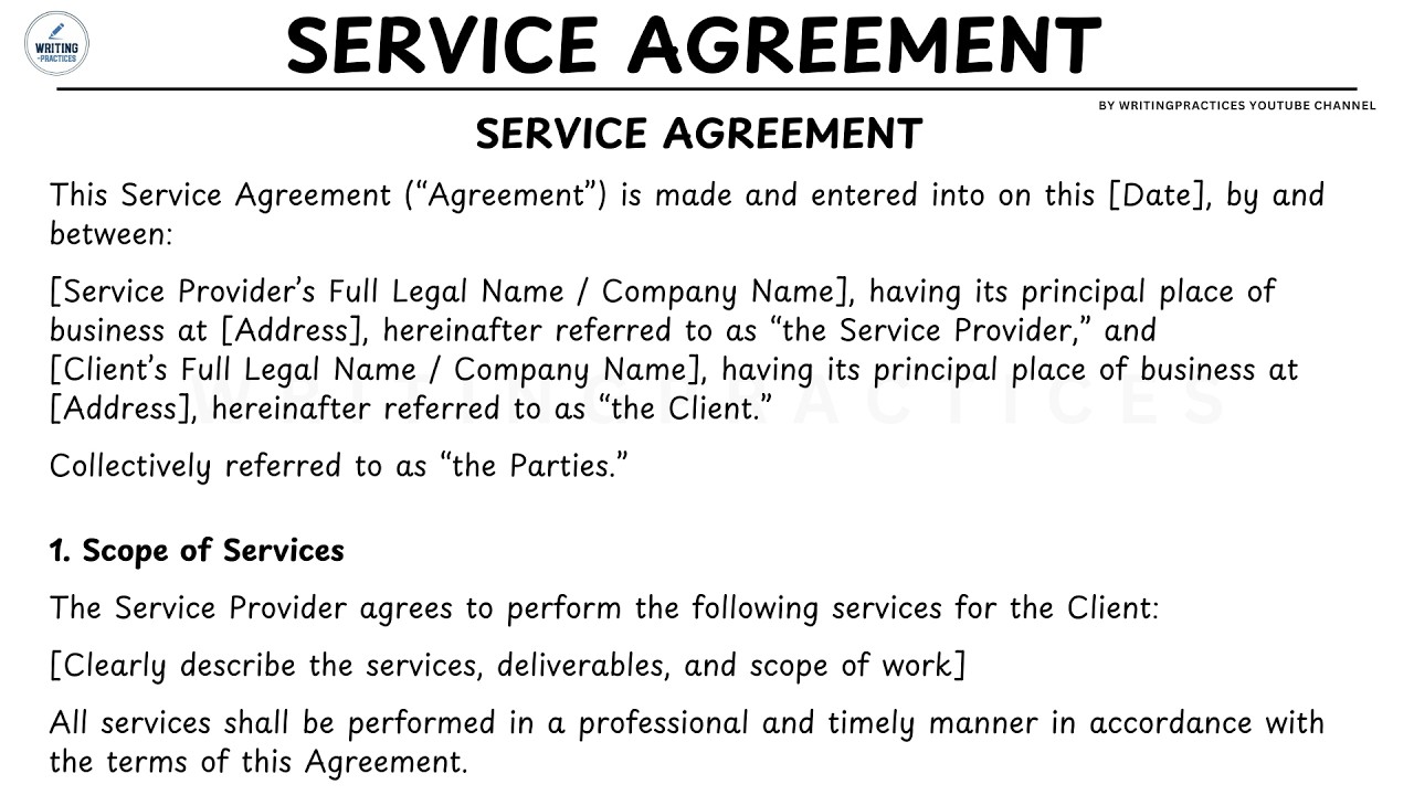 How To Write A Legal Service Agreement Step by Step Guides | Writing Practices