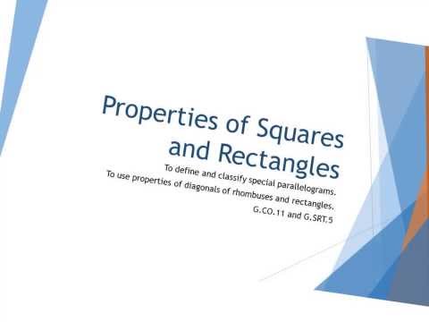 Properties do Rectangles and Squares