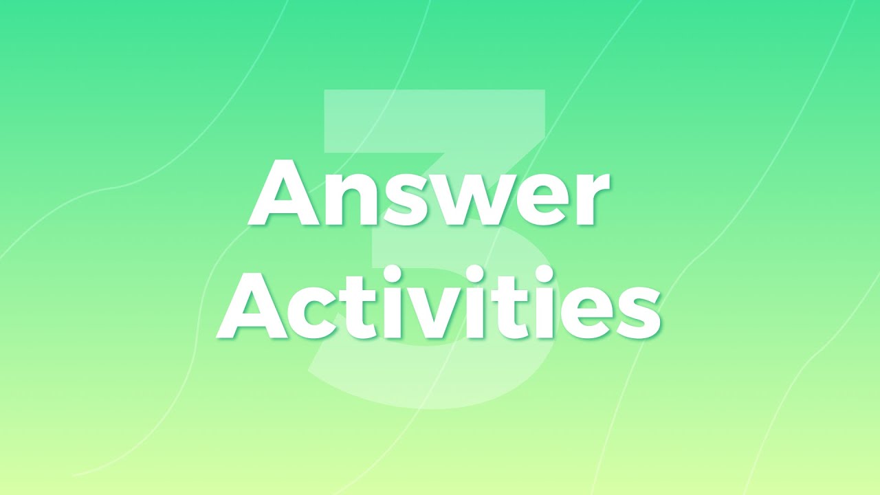 [3] Answer Activities