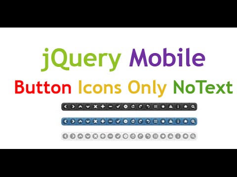 jQuery Mobile 8 : Buttons With Icons No Text