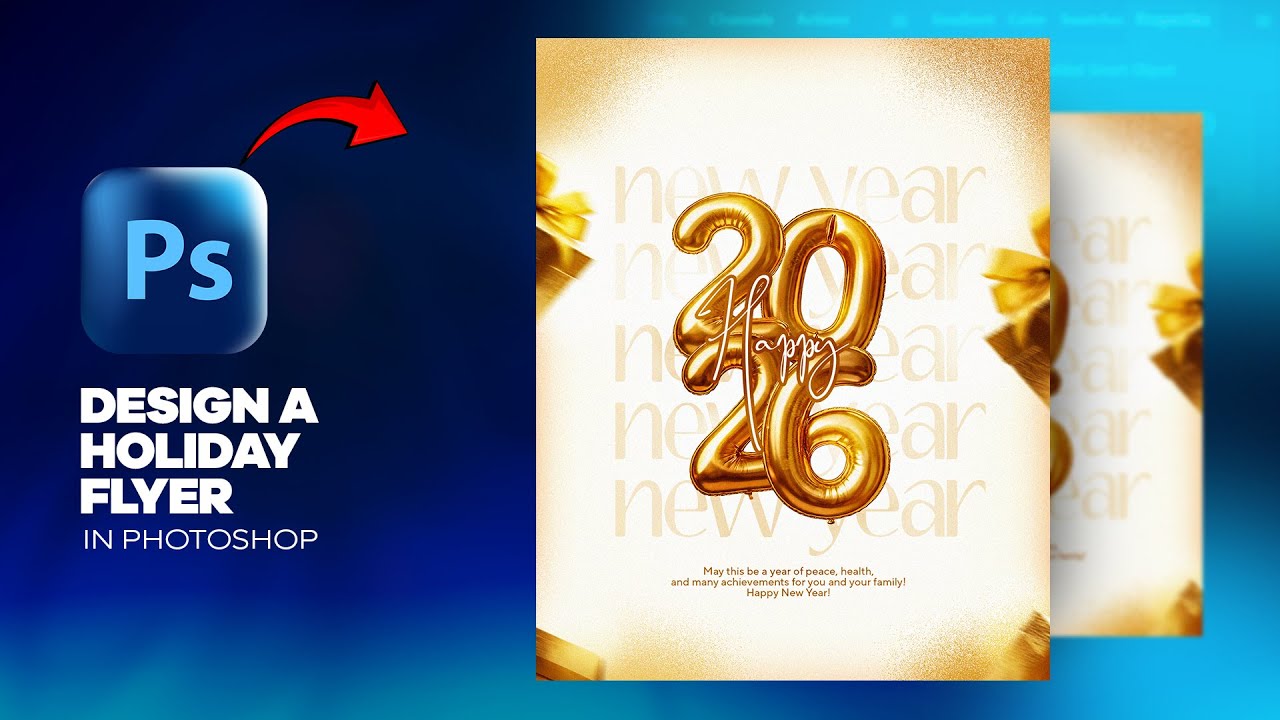 How to Design a Premium New Year Flyer in Photoshop (2026 Edition)
