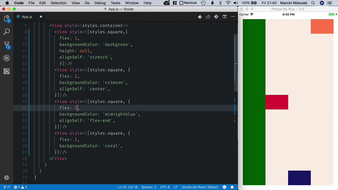 React Native Tutorial - Styling #6 - Flex