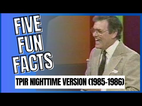 Five Fun Facts about THE NIGHTTIME PRICE IS RIGHT (1985-1986)