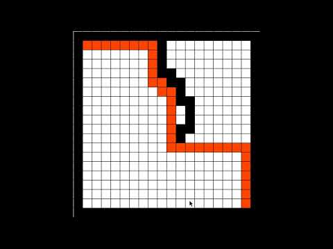 Breadth first search / Fifo Path finding algorithm visualization (python & pygame)