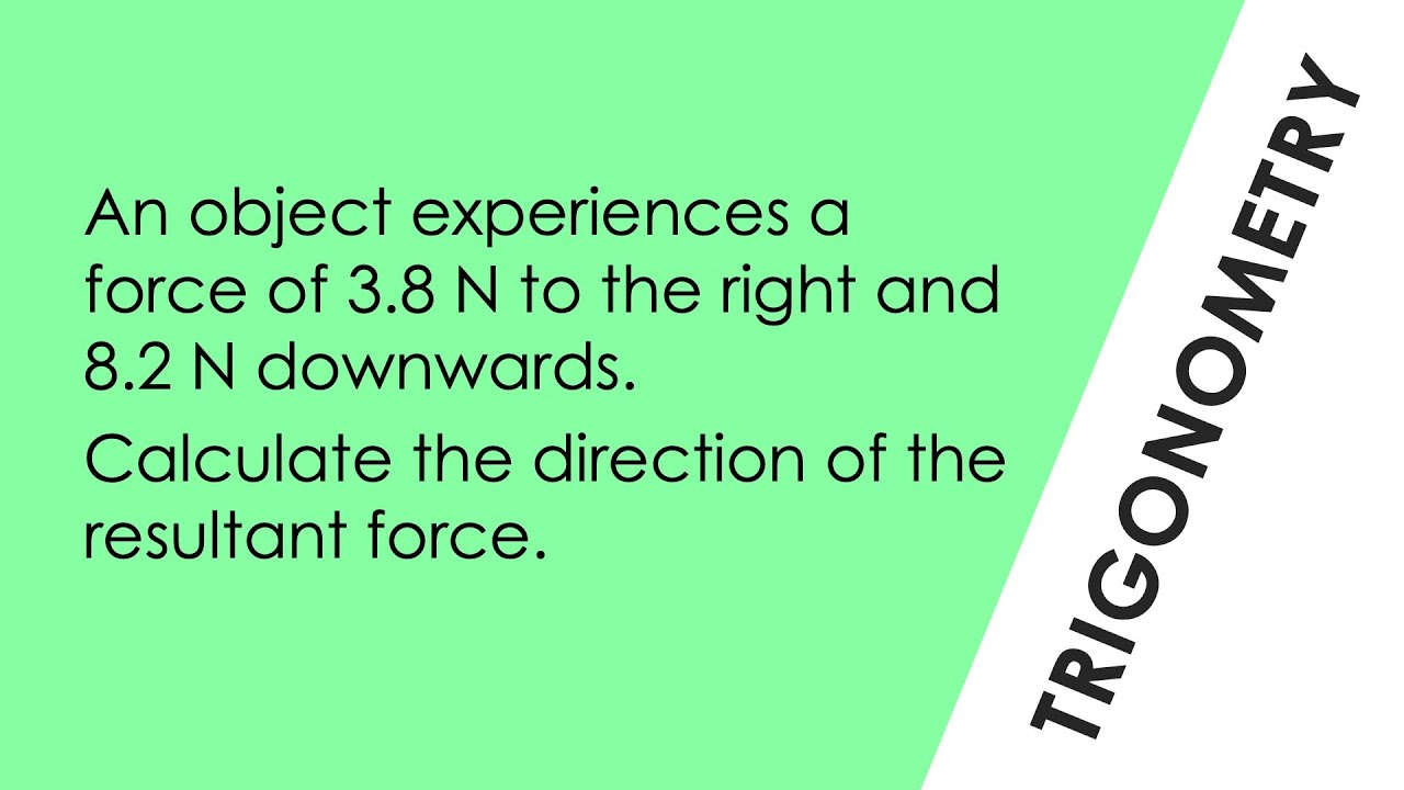 Trigonometry and Force (2) - WORKED EXAMPLE - GCSE Physics