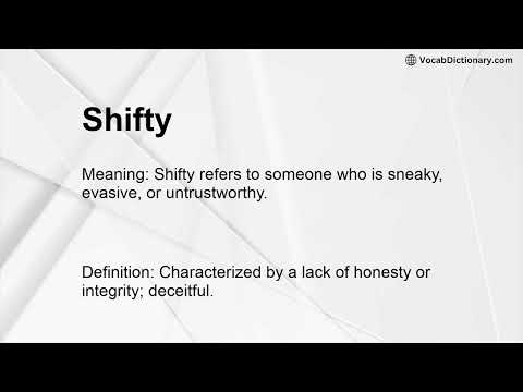 Shifty Meaning
