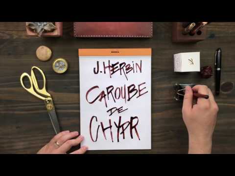 J Herbin 1670 Anniversary Fountain Pen Ink Caroube de Chypre YouTube 1080p