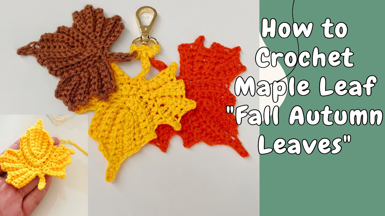 crochet Autumn LEAVES | 🍁 DIY Maple leaf, crochet with me | by ANDREI Crafts