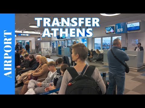 TRANSFER AT ATHENS Airport in Greece 🇬🇷 How to walk to a Connection Flight