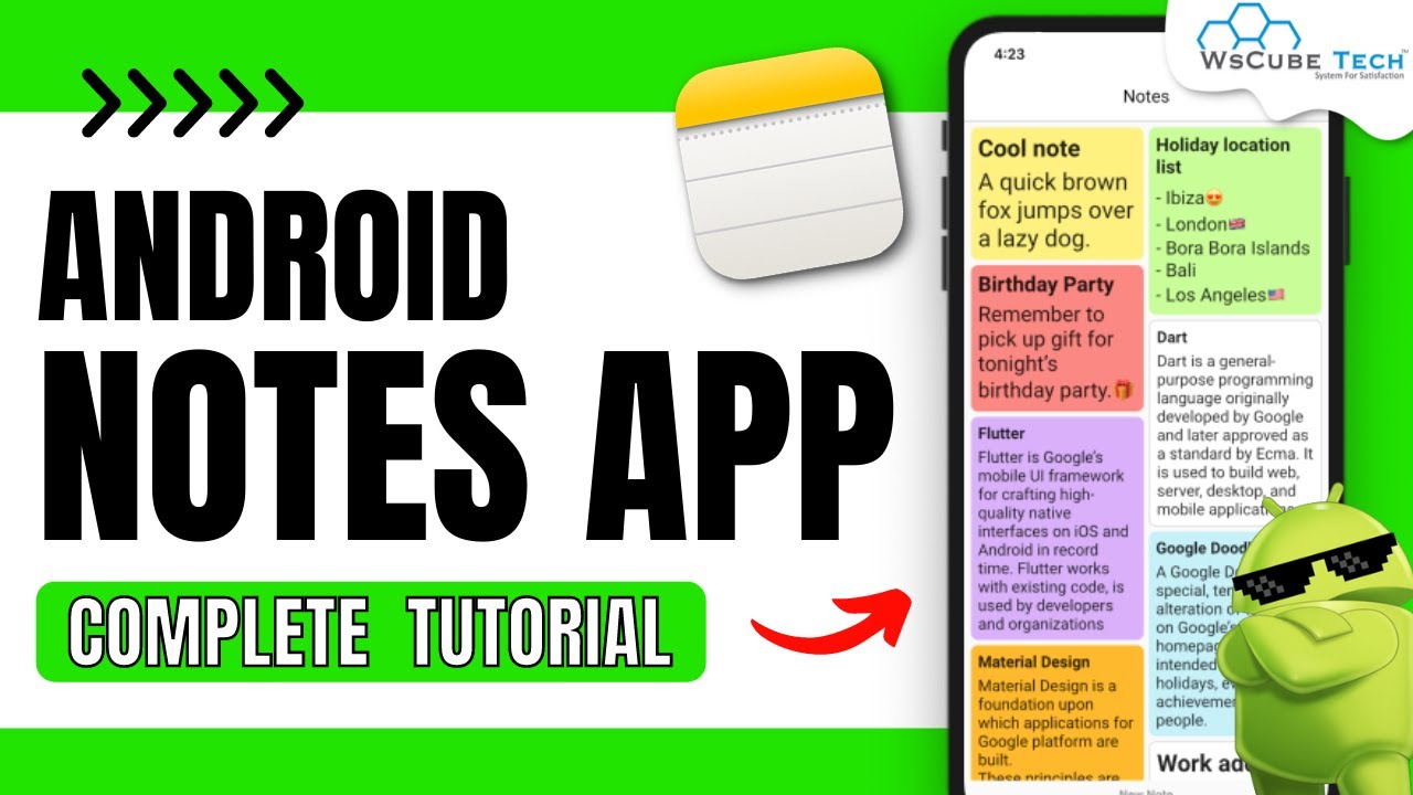 How to Build a Notes App (using Room Library) in Android Studio | Kotlin Tutorial