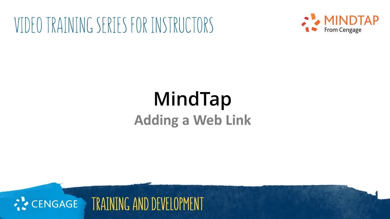 MindTap Add Activity: Web Link