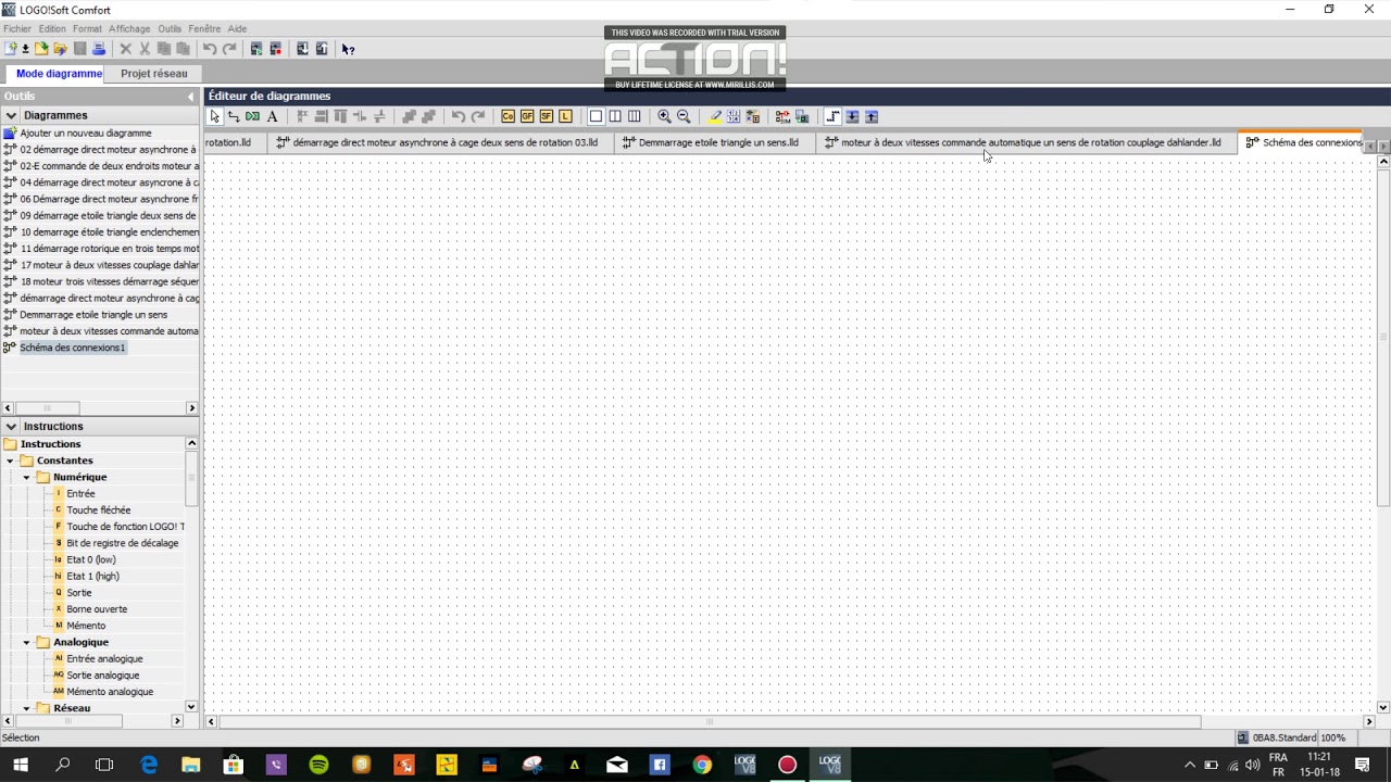 Programmation automate s8 siemens logo démarrage direct moteur asynchrones 1sens de rotation