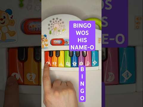 Bingo (wos his name-o) on a Toy Piano | Musical Fun for Kids & Babies #shorts #bingo #kids #toddler