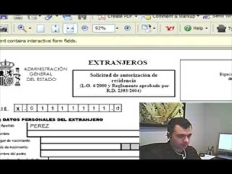 Arraigo Social. Rellenar solicitud