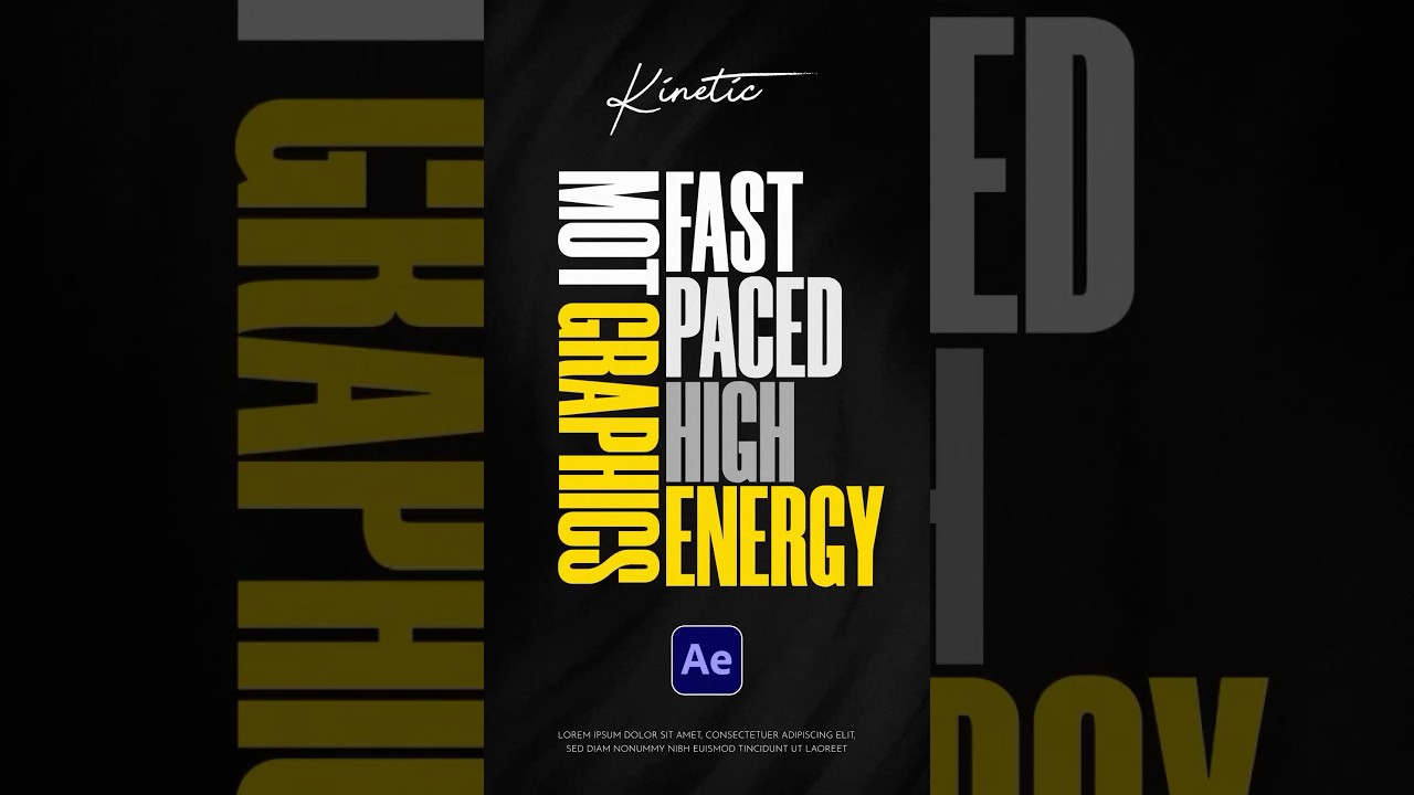 Make Kinetic Typography in After Effects