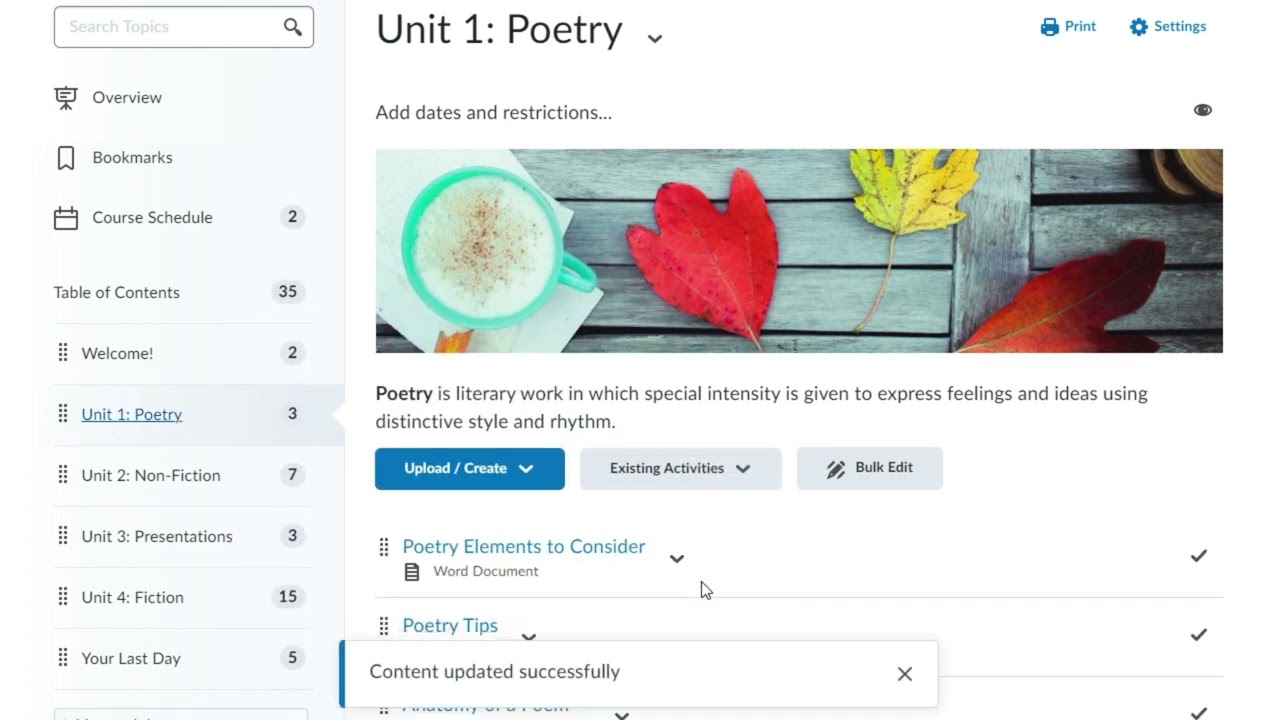 Create Course Content | Instructor