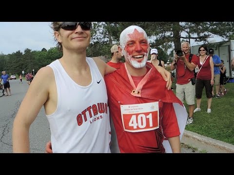 Canada Day 10k Kanata Bushtukah race 2014 Tommy meets friends and has fun!