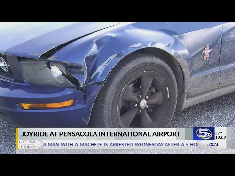 Police: Driver rams Pensacola Airport fence, does donuts